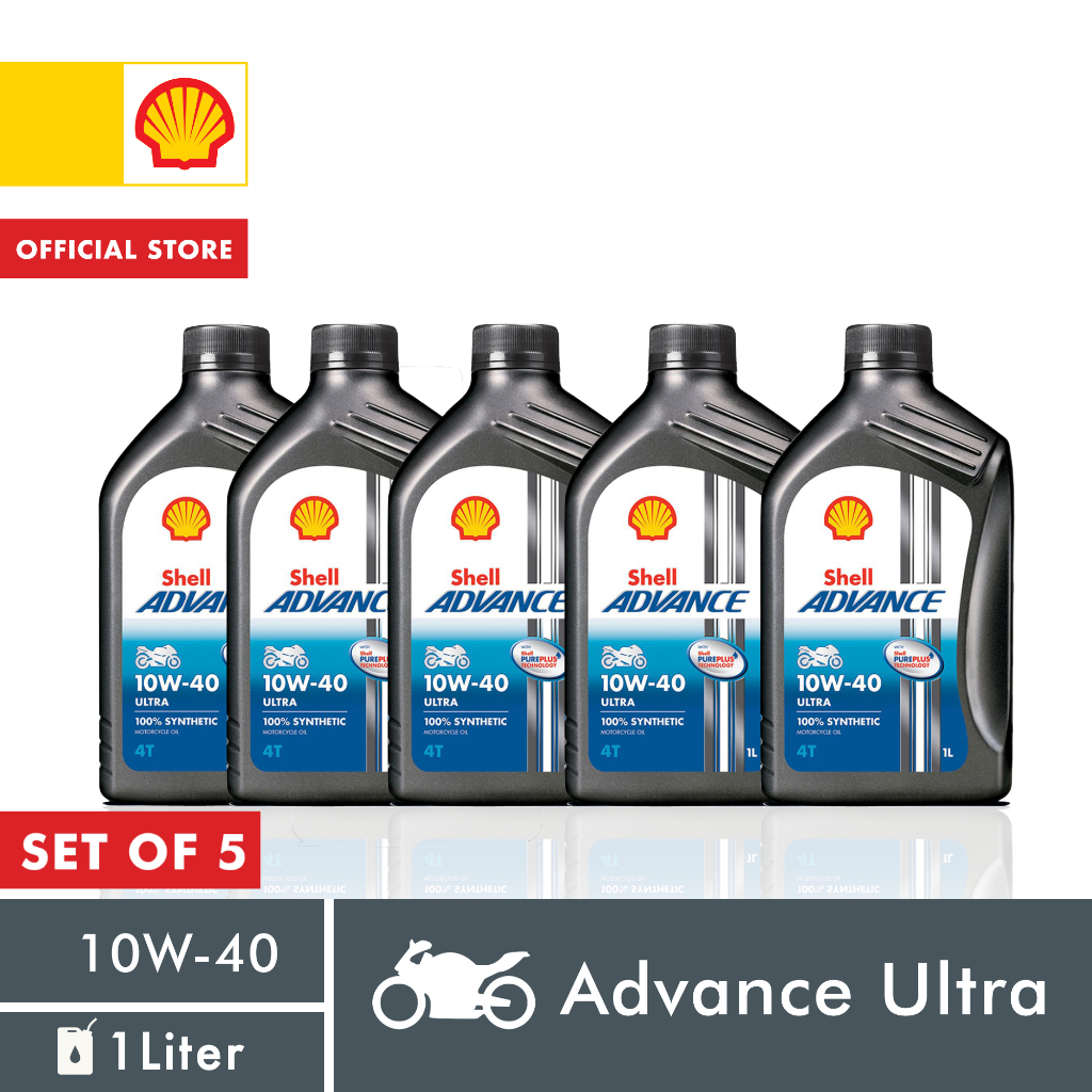 Shell Advance Ultra 10W-40 1Liter set of 5 promo | Shopee Philippines