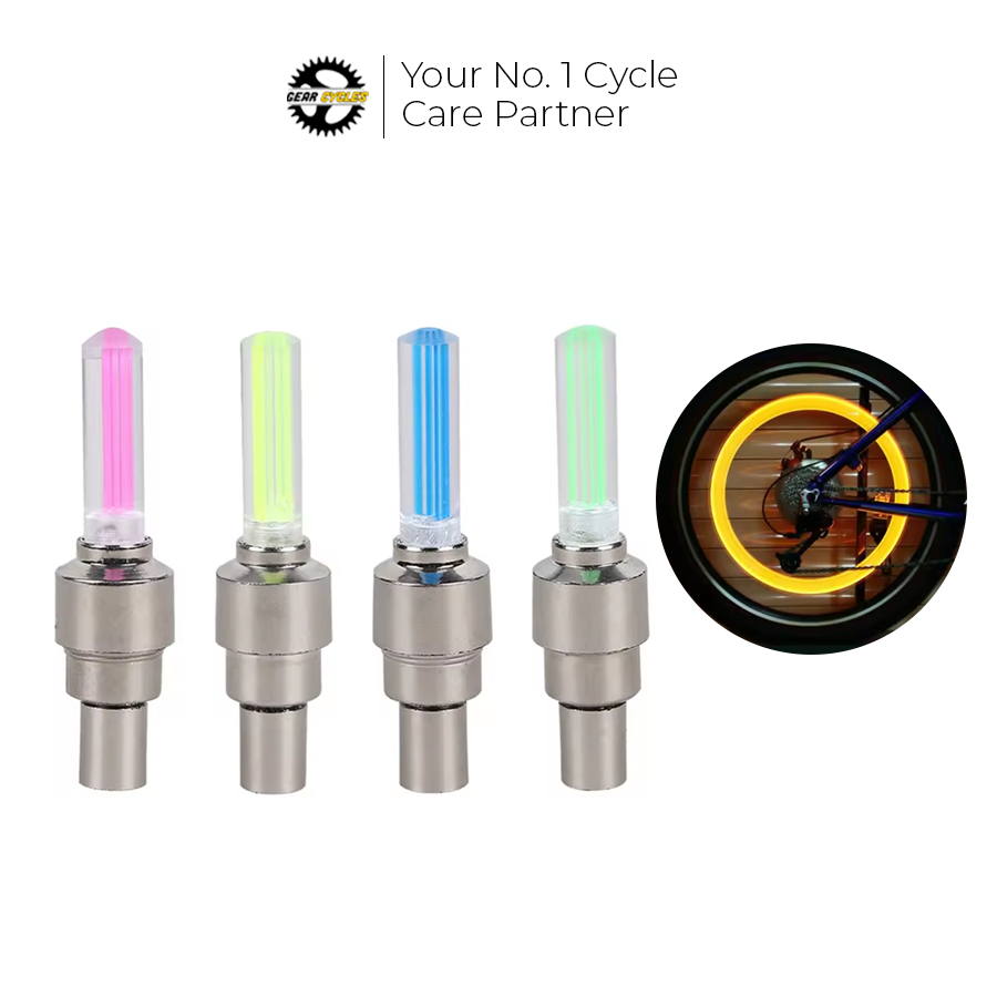 Tire Valve Cap LED Light Wheel Lights Mountain Road Bike MTB Bicycle ...