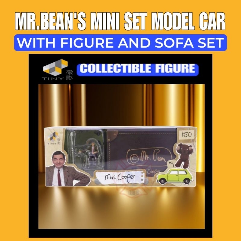 Collectibles Tiny Mr Bean's Mini Suitcase Set Mini Sofa and Figure ...