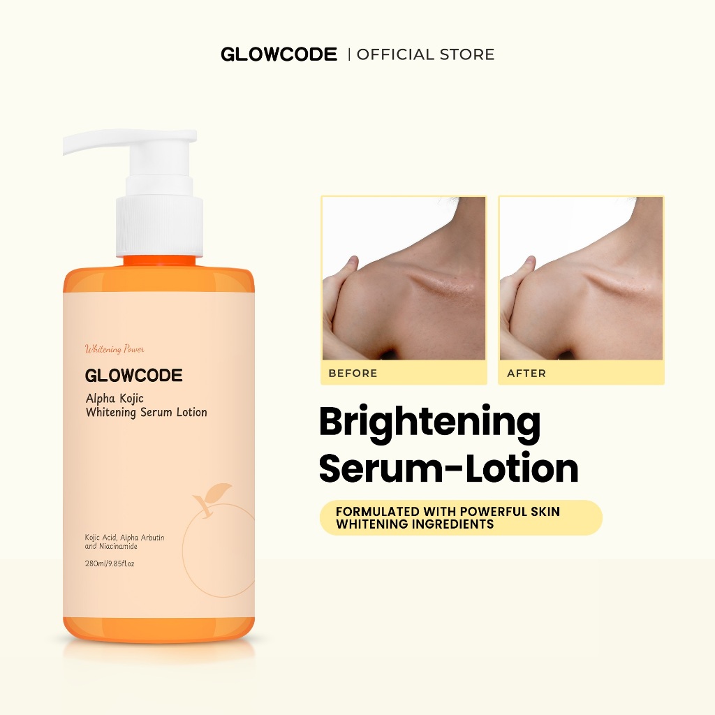 Glowcode Alpha Kojic Whitening Serum Lotion - Whitening Brightining ...