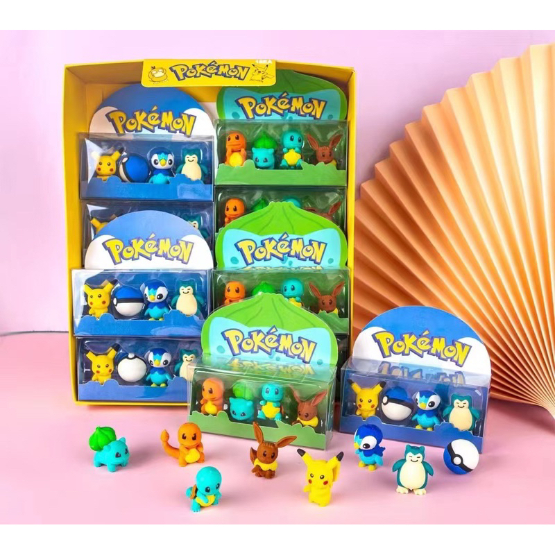 Pokemon Eraser 3D Three-Dimensional Eraser Detachable Cartoon Style ...
