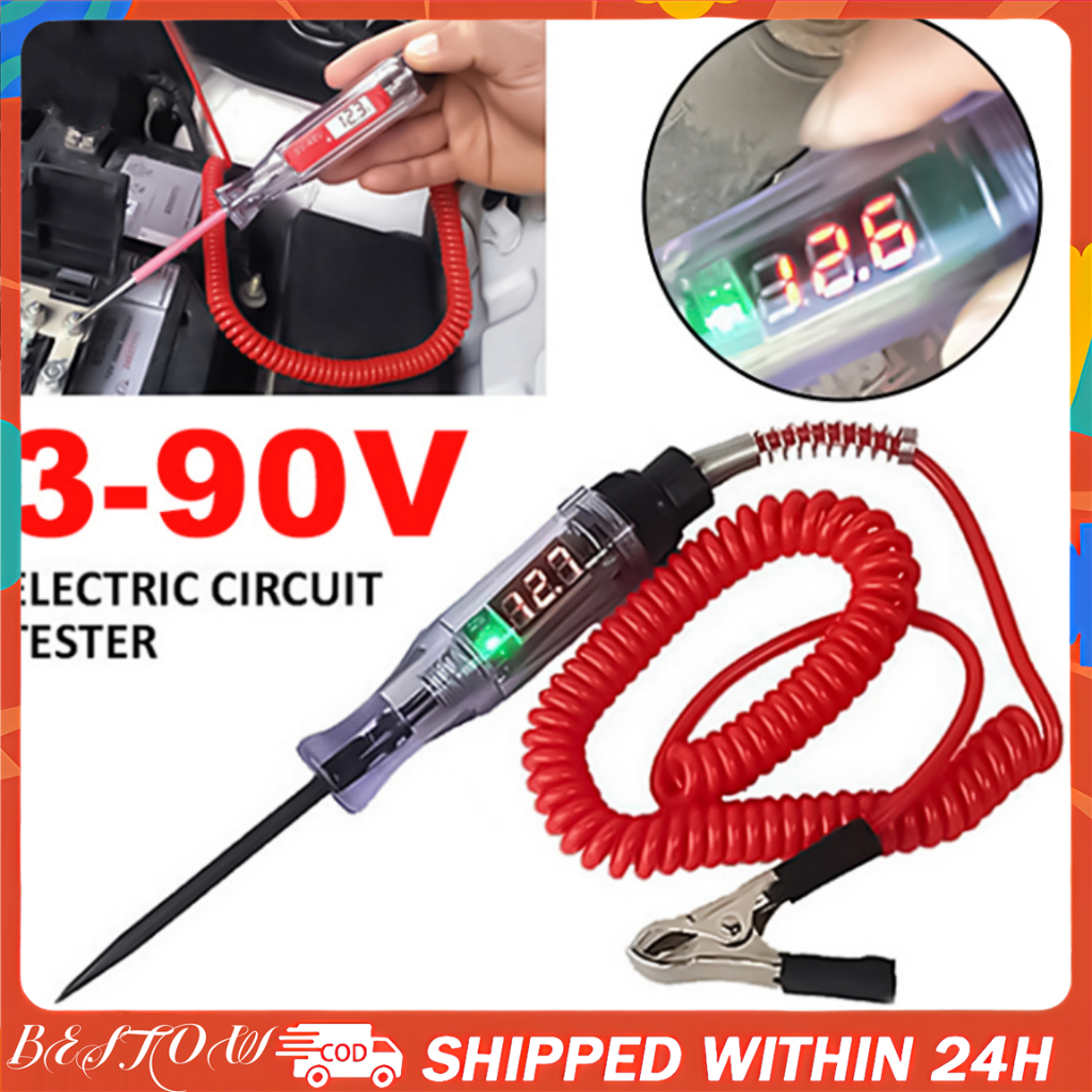 3V-90V DC Car Truck Voltage Circuit Tester Pen Auto Fuse Electrical ...