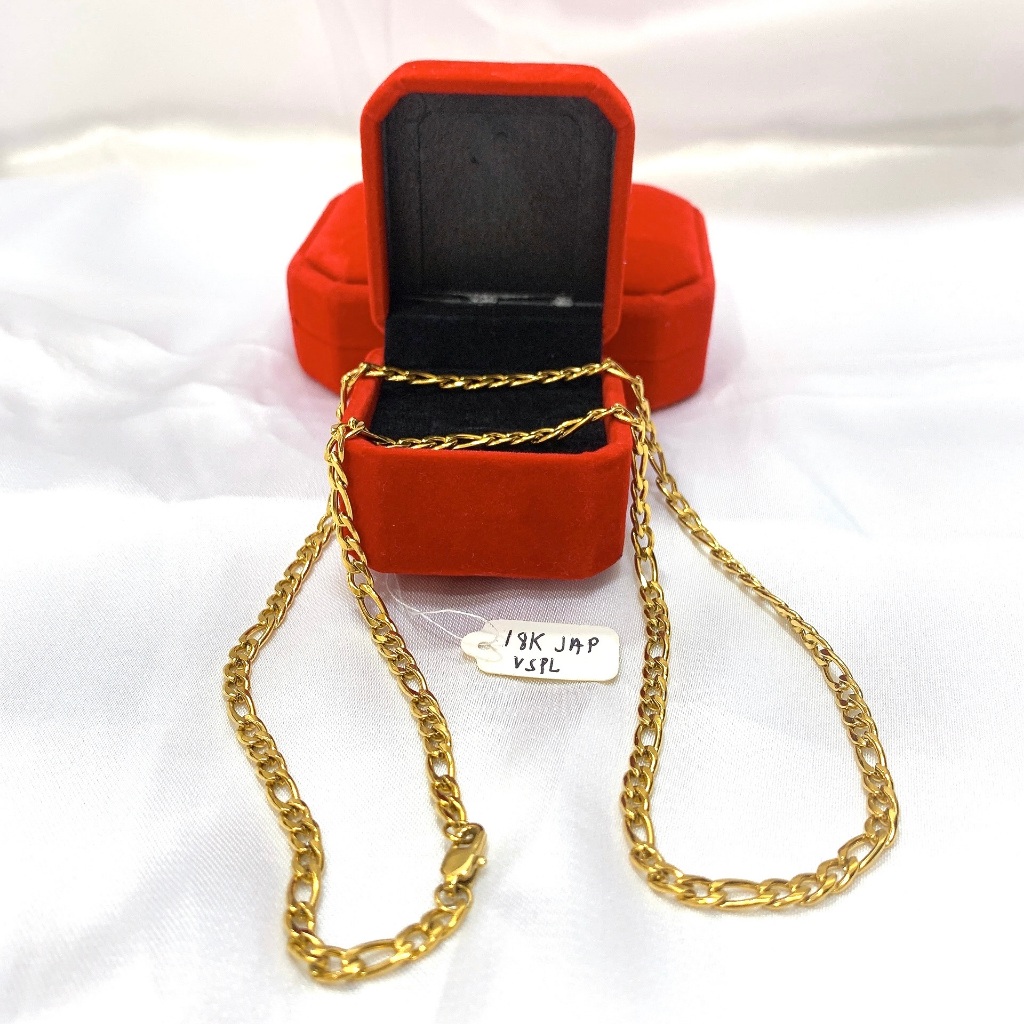 18k Saudi Gold Figaro Chain, Necklace For Men and Women Gold Filled ...