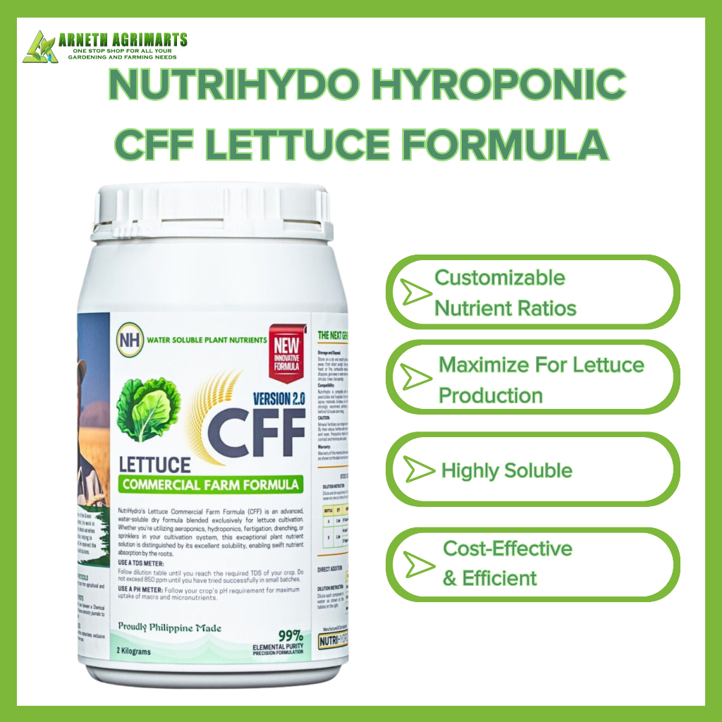NUTRIHYDRO commercial farm formula (CFF) hydroponics nutrient LETTUCE ...