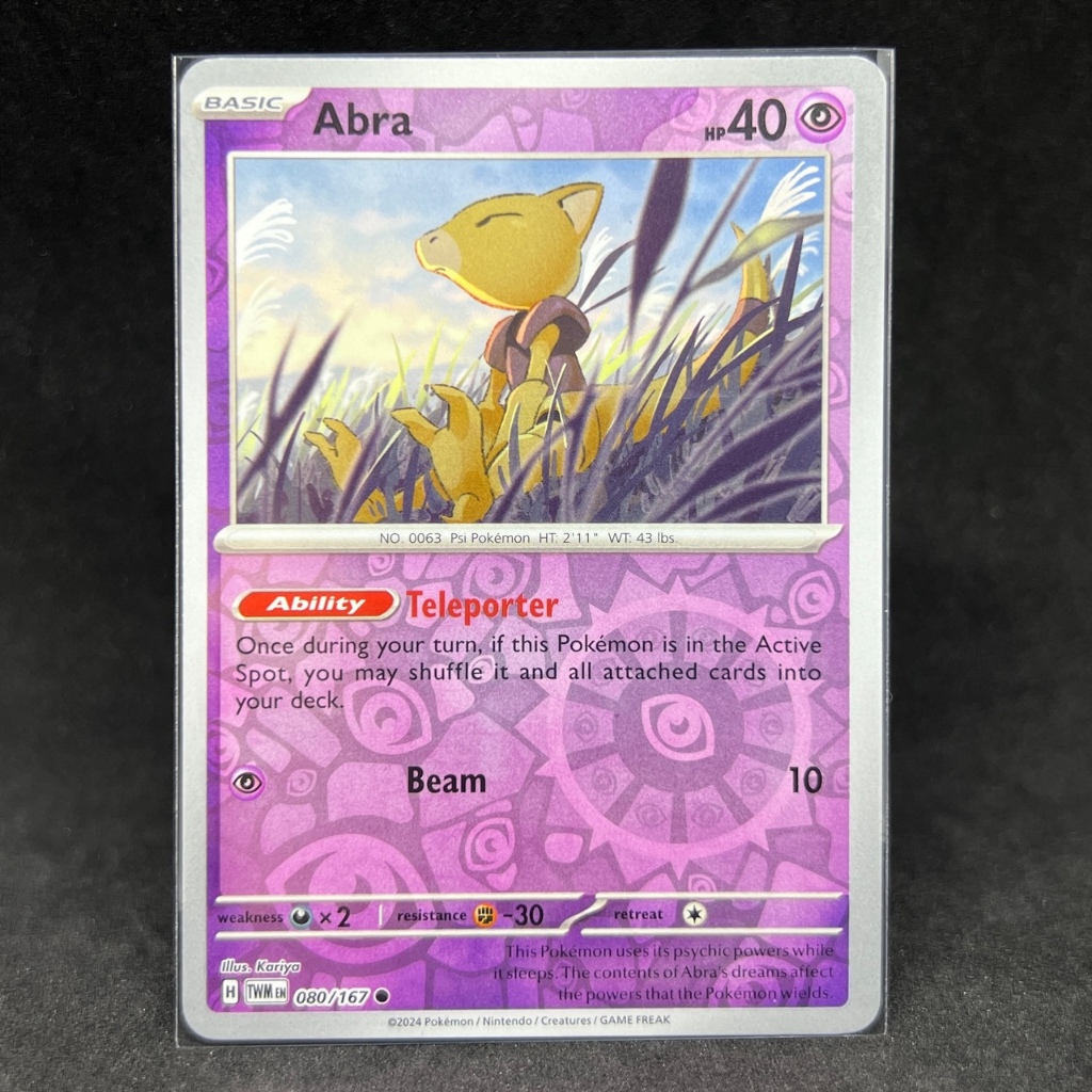 Pokemon TCG Abra 080/167 2024 Scarlet & Violet Twilight Masquerade ...