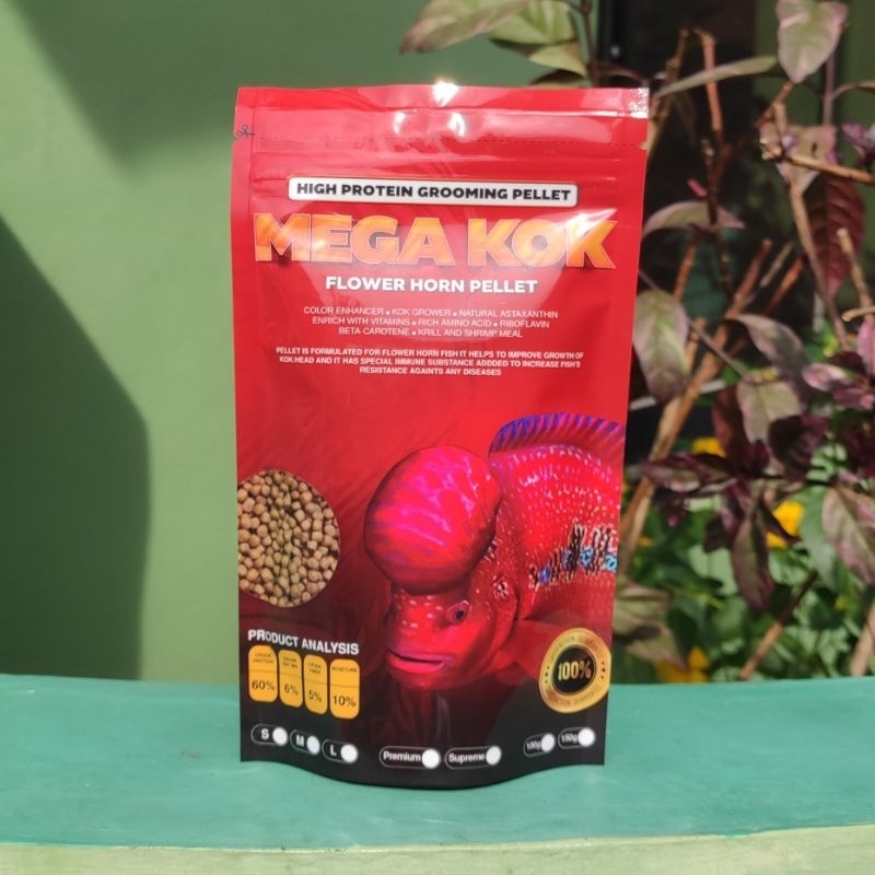 MEGA KOK Flower Horn Pellet (High Protein) Grooming Pellet Kok Enhancer ...