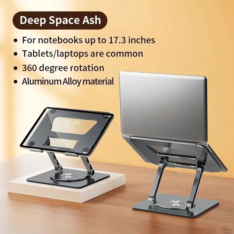 Laptop Stand 360° Rotatable Tablet Holder Foldable Laptop Stand Height ...