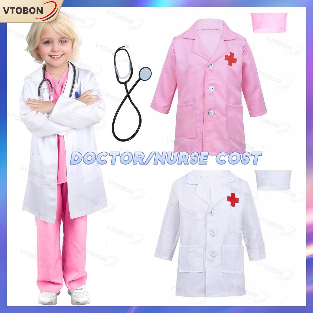 【COD】Children Doctor Role Play Doctor Costume For Kids Career Nurse ...