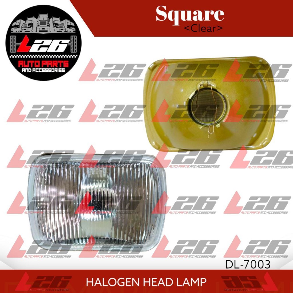 2PIECES 7INCHES Halogen Headlamp Headlight H4 multicab owner jeep 7 ...