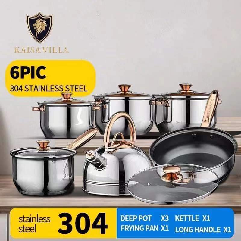 Kaisa Villa （KV-1004) Cookware set Casserole Kitchenware Set | Shopee ...