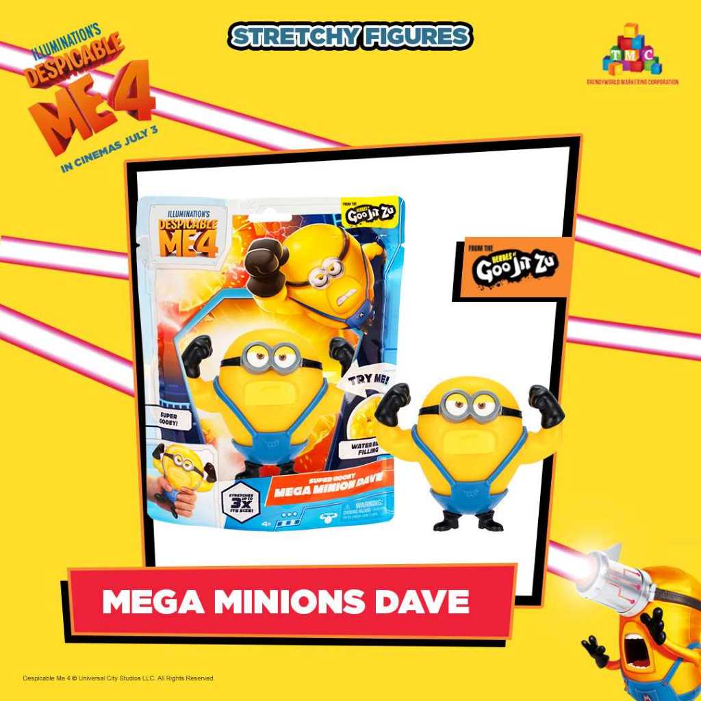 Despicable Me 4 Stretchy Figure Mega Minions Dave | Shopee Philippines