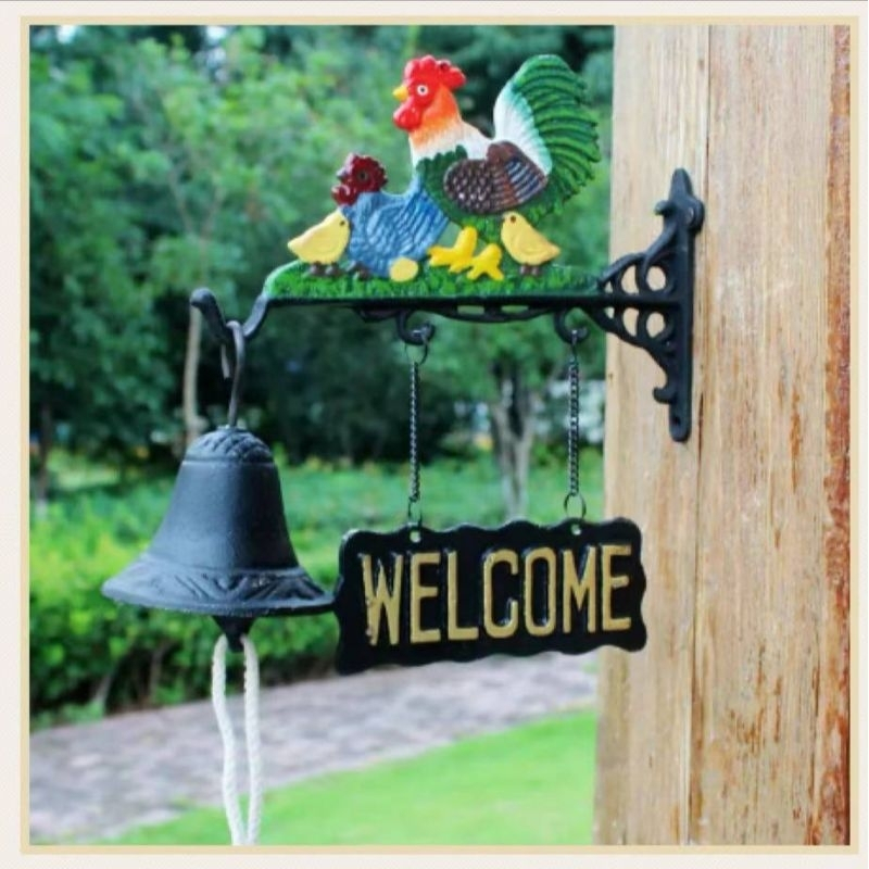 Cast Iron Crafts Vintage Iron Doorbell Bell Wall Decoration Courtyard ...