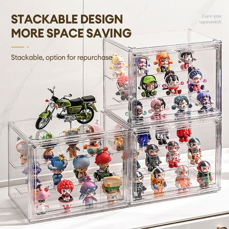 Acrylic Display Case Transparent Boxes Popmart Storage Organizer ...