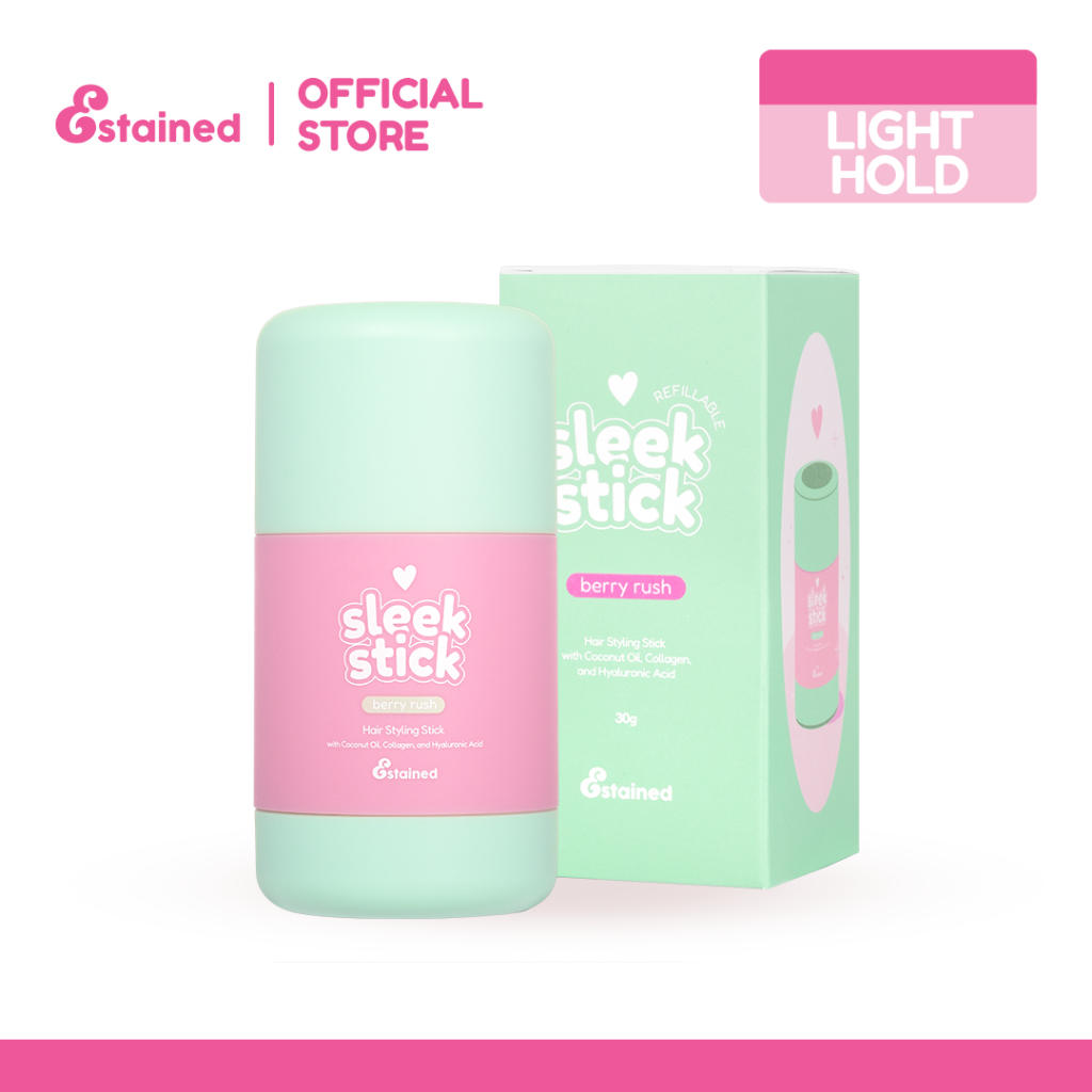 Estained Sleek Stick Berry Rush: 30g Refillable Hair Styling Stick ...