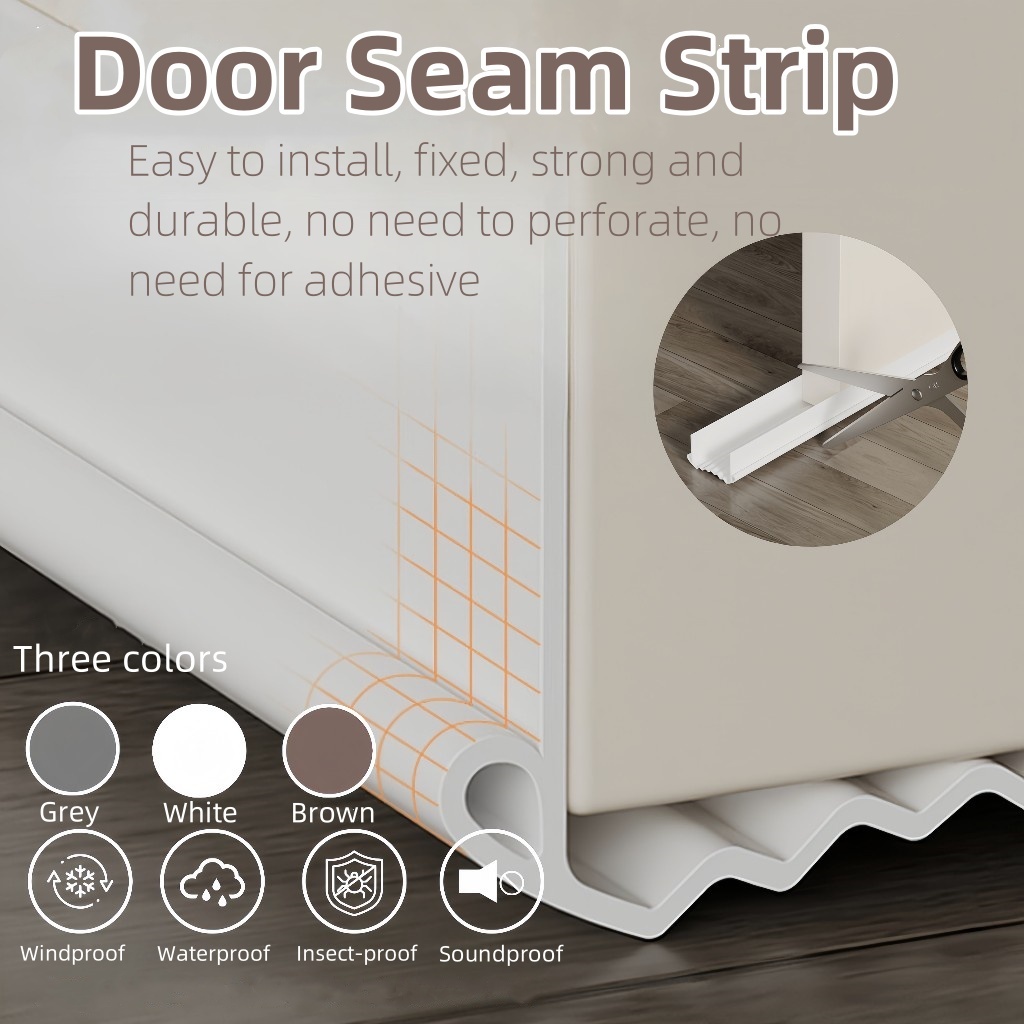Door edge rubber seal Soft rubber bottom door edge sound insulation 96 ...
