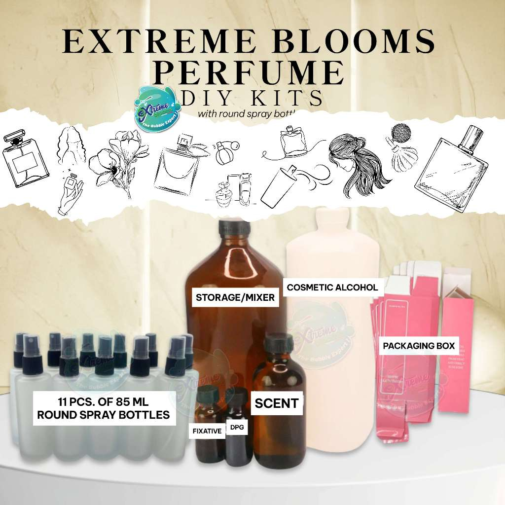 EXTREME BLOOMS DIY Perfume Kits For Men and Women 85ML Yield (Round ...