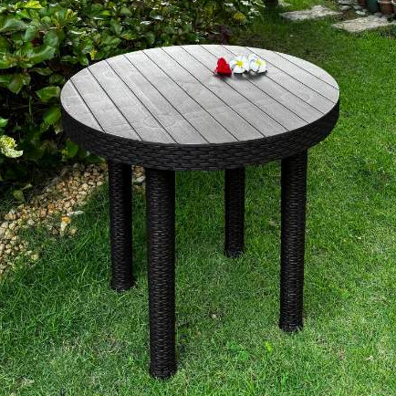 JOLLY 32INCHES RATTAN WAEVED ROUND PLASTIC TABLE / GARDEN TABLE ...