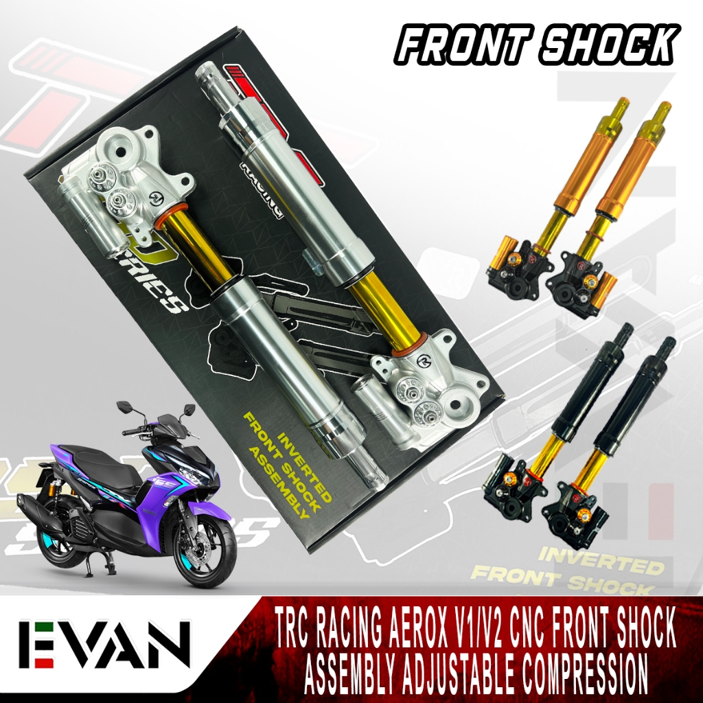 EVAN.SHOP TRC AEROX V1/V2 CNC Front Shock Assembly Adjustable ...