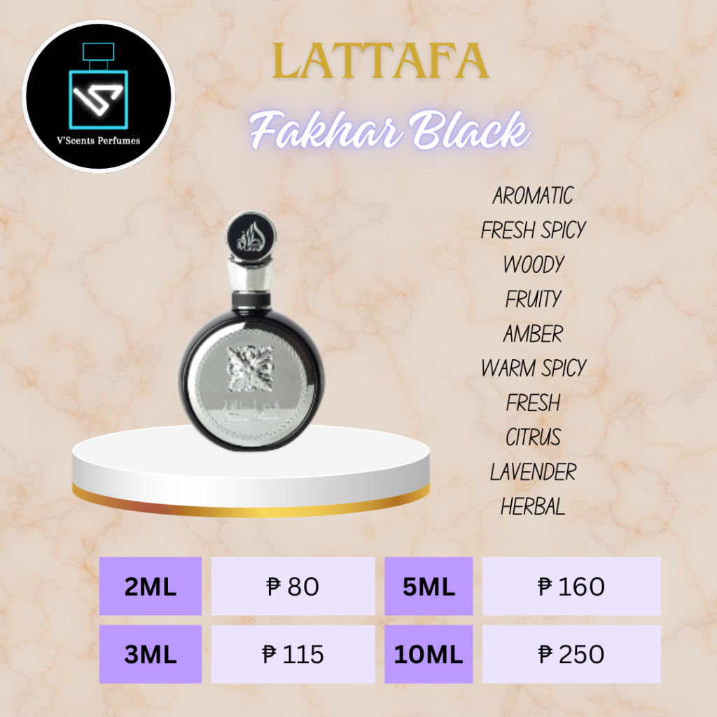 [ Lattafa ] Fakhar Black EDP Decant (Y EDP Dupe) | Shopee Philippines