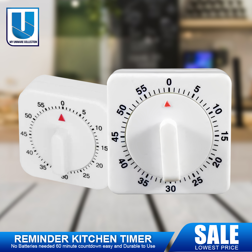 Novelty Kitchen Square 60 Minute Mechanical Timer Reminder Counting ...