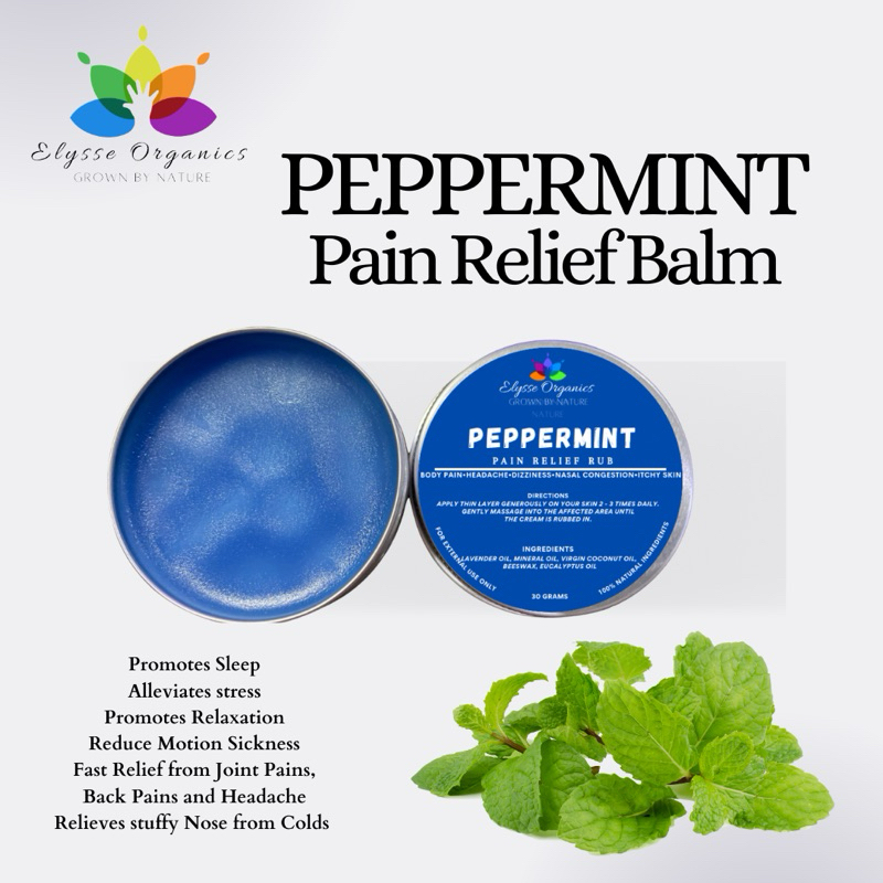 Elysse Organics relief balm Peppermint Essential Oil Balm aromatherapy ...
