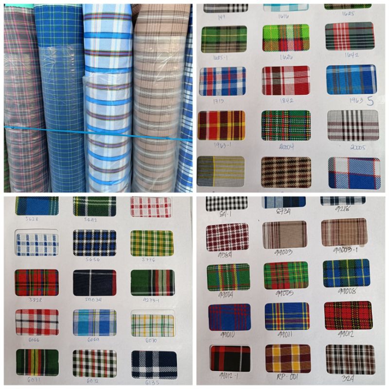 Checkered Multi-Color Oxford Fabric for Uniform 60" (Tela per yard ...