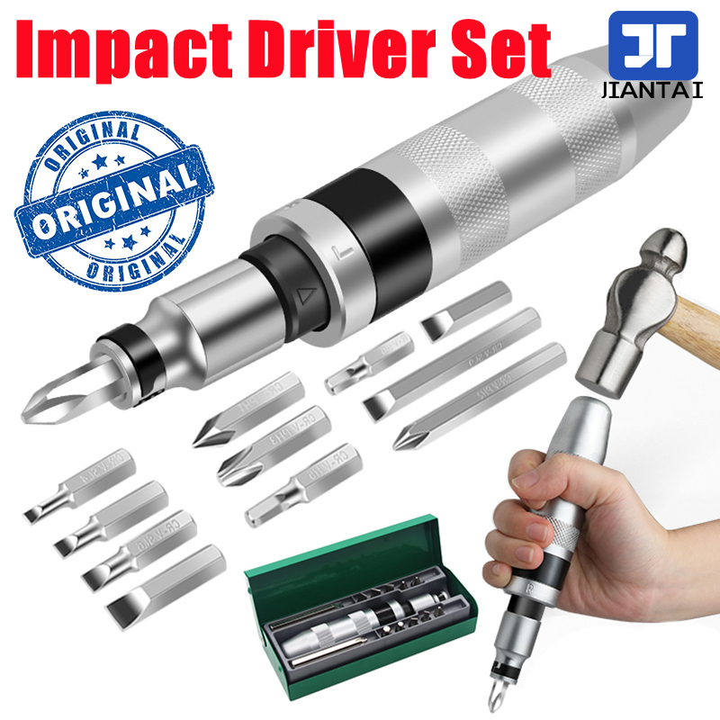 13PCS Drive Impact Screwdriver Set 1/2 Inch Hand Impact Driver ...