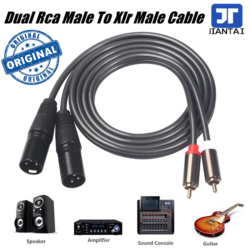 1.5M Dual RCA Male To Dual XLR Male Cable 2 XLR To 2 RCA Hifi Stereo ...