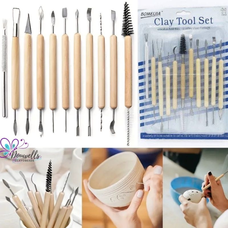 11pcs Pottery Clay Tool Set Modelling Sculpting Tools Polymer Clay Tools | Shopee Philippines