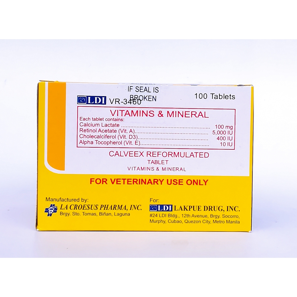 LDI Calveex Reformulated Vitamins Minerals (100 tablets) | Shopee ...