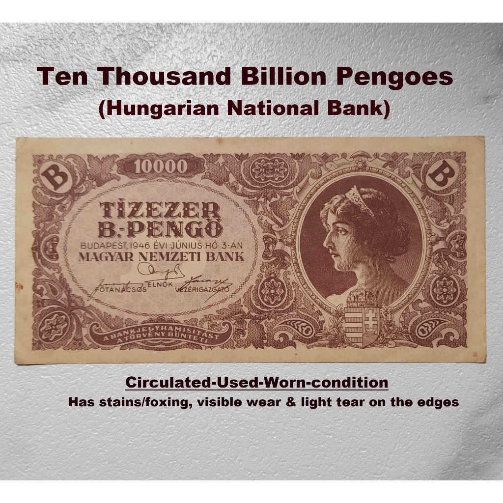 VINTAGE ANTIQUE SOUVENIR PAPER OF THE 1940'S (BIG NOTE) – 10,000 B ...
