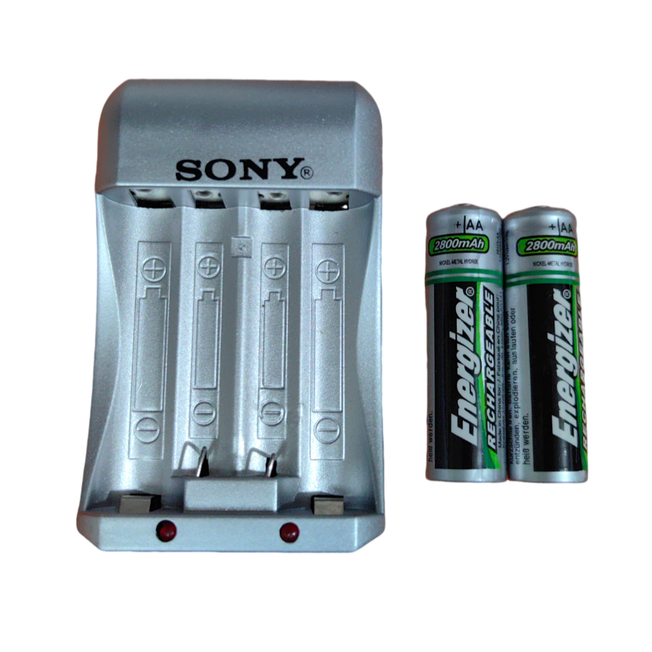 Energizer Rechargeable AA and AAA battery Compact Charger With 2pcs ...