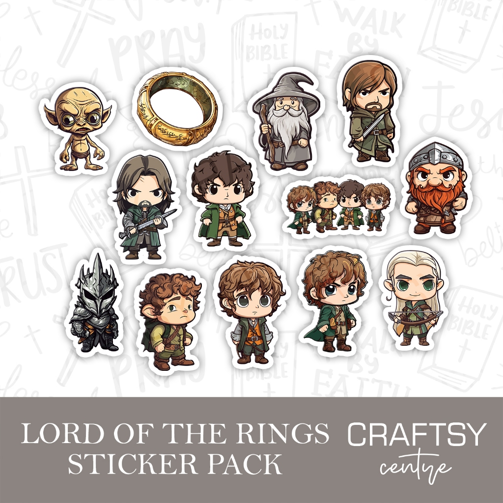 Lord of the Rings Sticker Pack | Craftsy Centre | Shopee Philippines