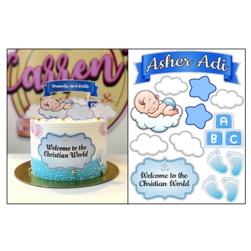 BAPTISMAL BOY Printable Cake Topper / CUSTOMIZED | Shopee Philippines BAPTISMAL BOY Printable Cake Topper / CUSTOMIZED | Shopee Philippines