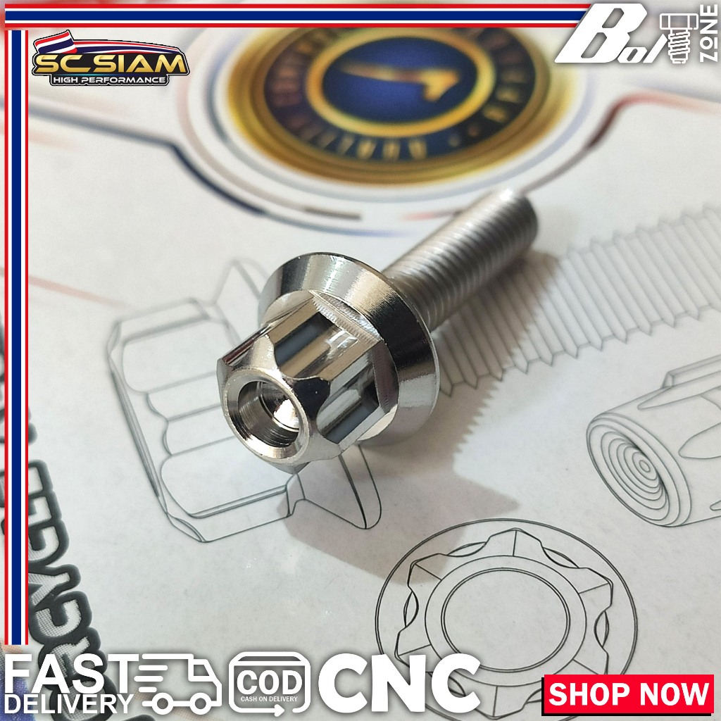 SC SIAM STAINLESS CNC 5X20 MM VISOR BOLT NMAX / AEROX / PCX / ADV ...