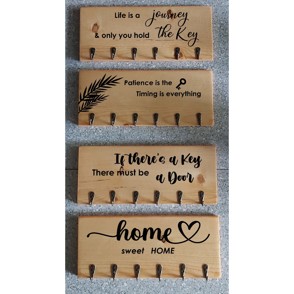 Customized Family Key Holder I Personalized Wooden Key Holder for Wall ...