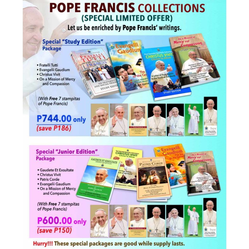 POPE FRANCIS SPECIAL PACKAGES | Shopee Philippines