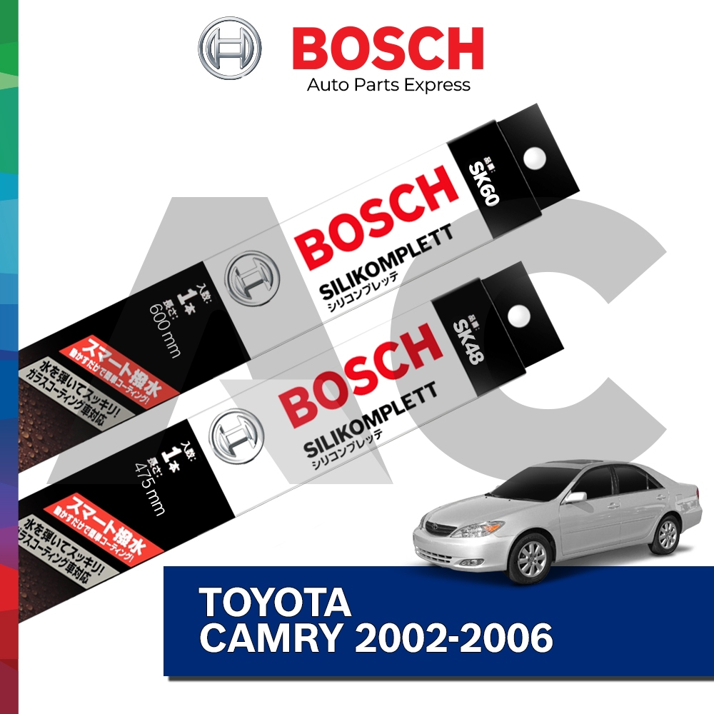 BOSCH SILICONE WIPER SET FOR TOYOTA CAMRY 2002-2006 (24"/19") | Shopee ...