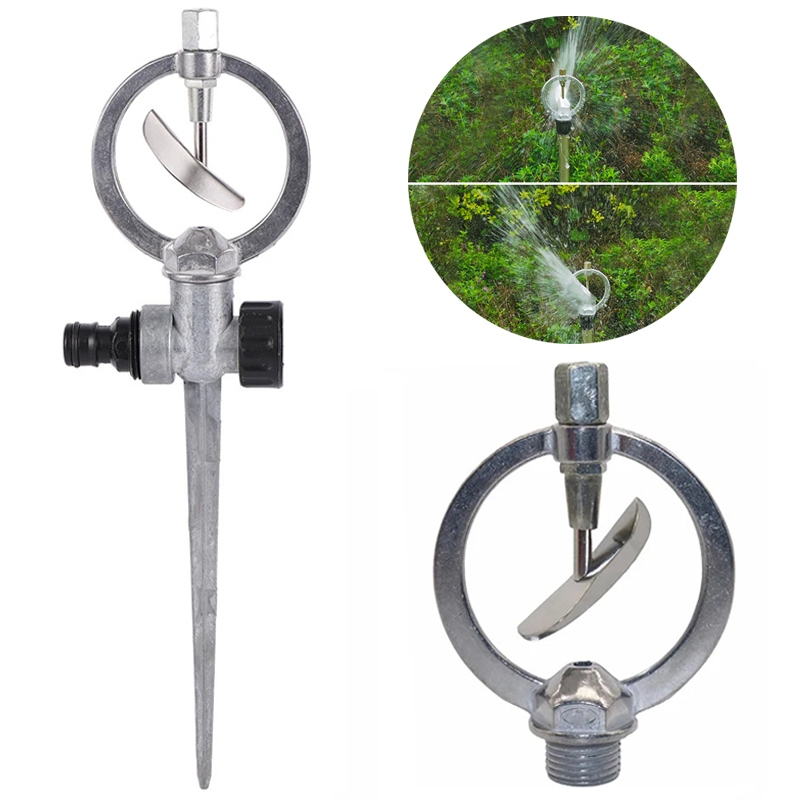 360 Degree Automatic Rotating Garden Water Sprinkler Sprayer 1/2" Male ...
