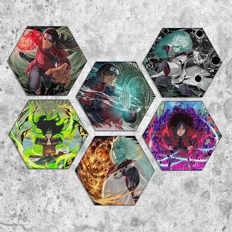 Hexagon NARUTO Photo Tiles / Wall Decor / Anime Posters/wood Hashirama ...