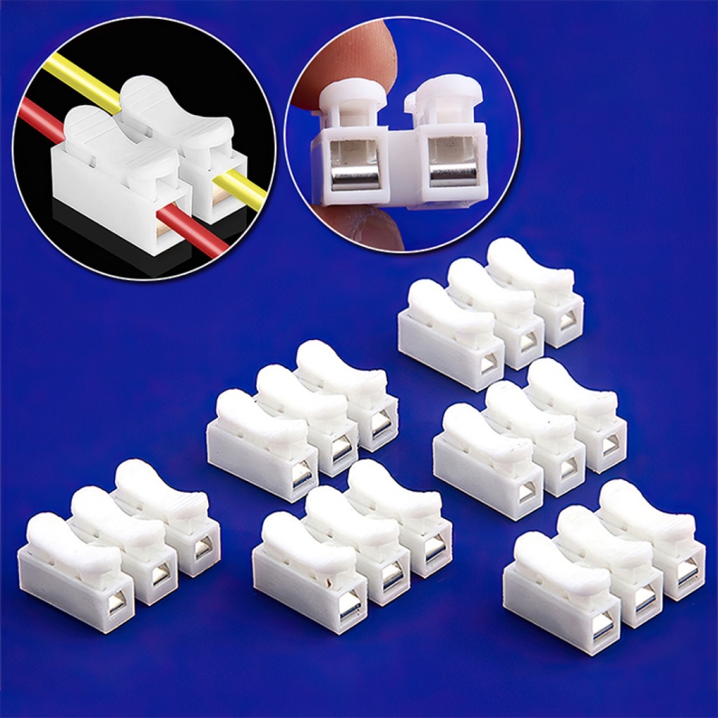 COD 50 PCS Electric Lamp wiring quick terminal two position push type ...