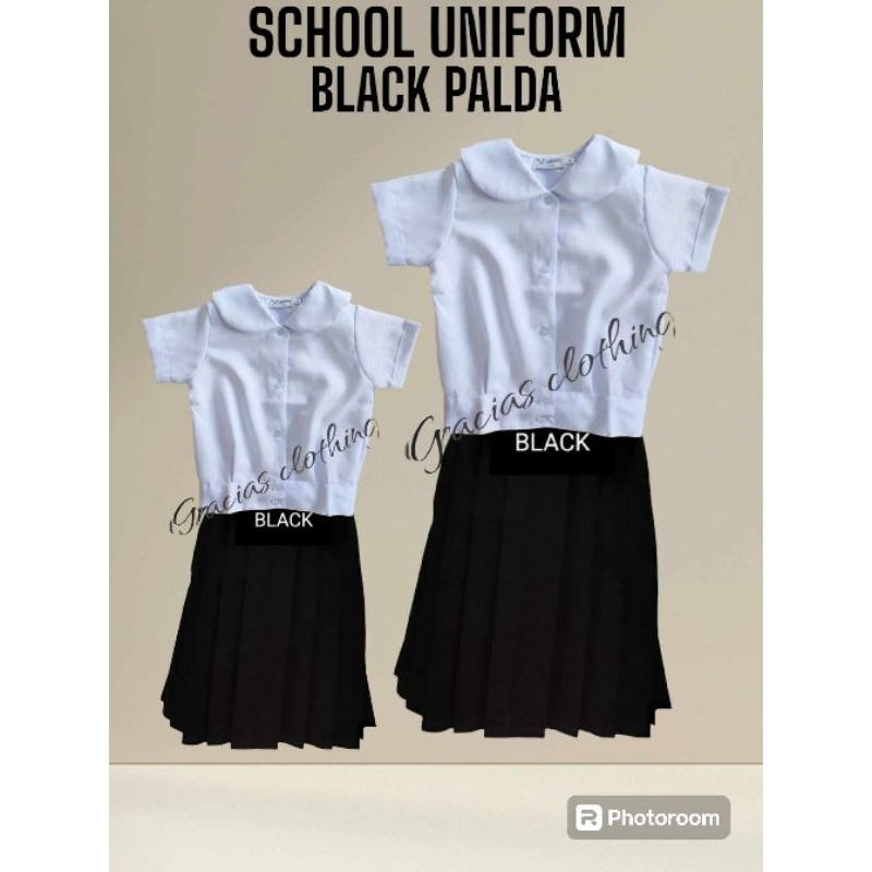 BLACK PALDA SCHOOL UNIFORM PALDA/PLEATED SKIRT UNIFORM/KIDS GIRL ...