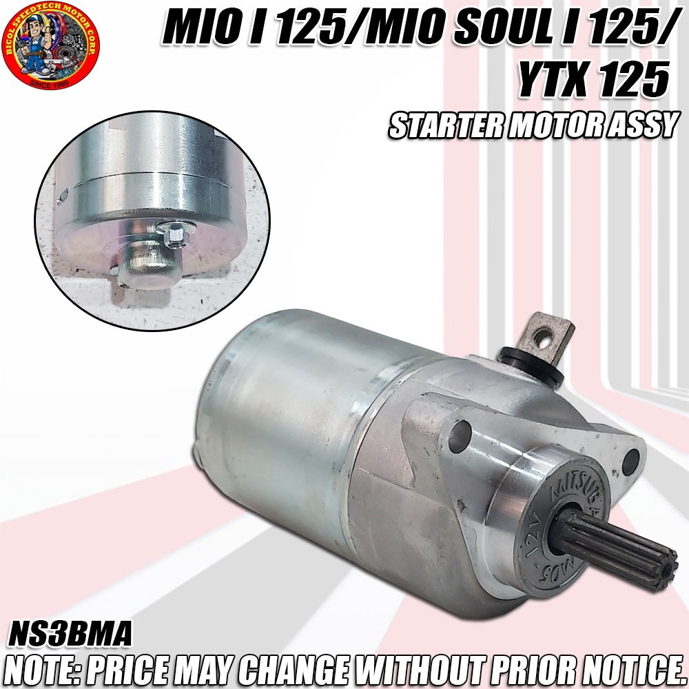 MIO I 125/MIO SOUL I 125/YTX 125 STARTER MOTOR ASSY (NS3BMB) | Shopee ...