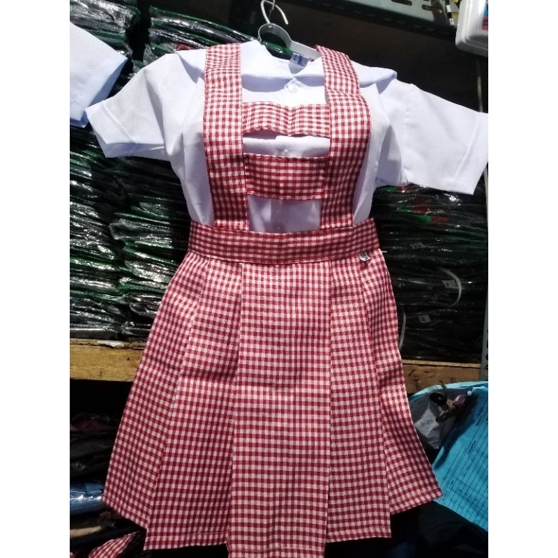 school uniform/terno palda checkered and blouse | Shopee Philippines