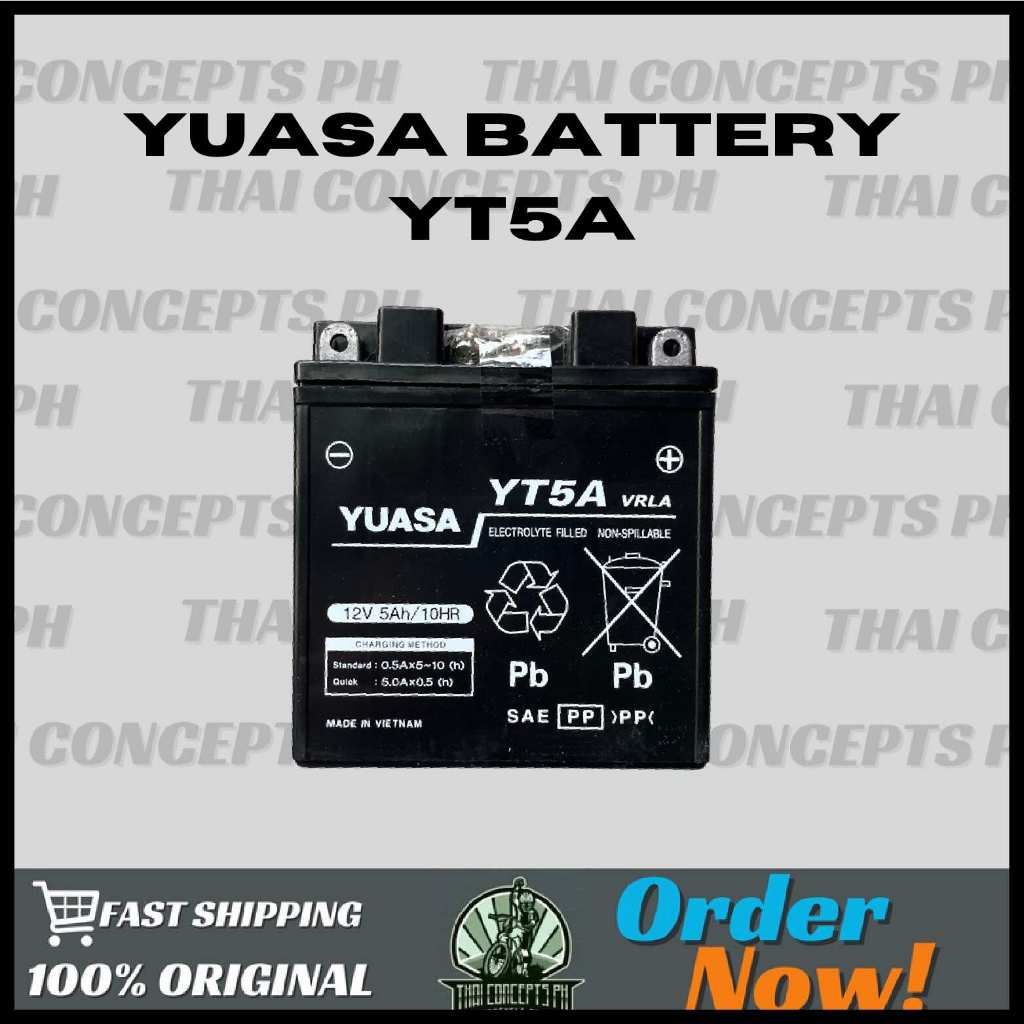 YUASA YT5A MOTORCYCLE BATTERY MAINTENANCE FREE for mio sporty | Shopee ...