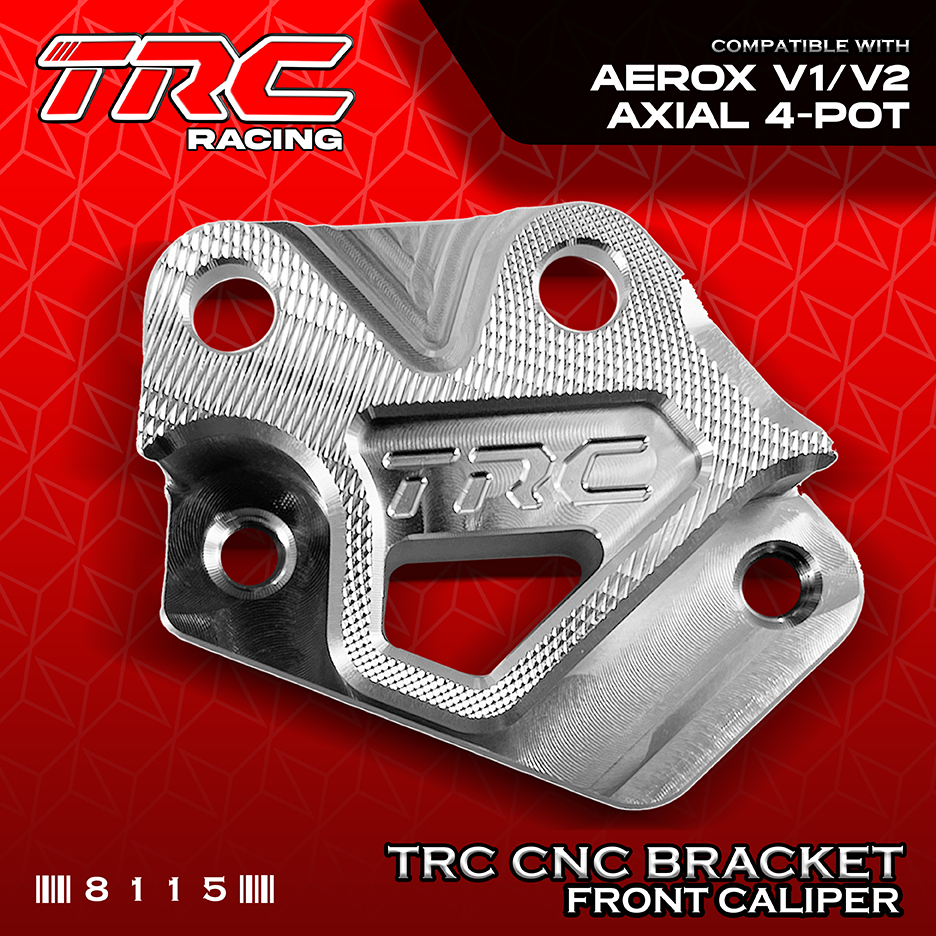 TRC RACING FRONT 4POT AXIAL CALIPER BRACKET (230MM DISC) FOR AEROX v1 ...