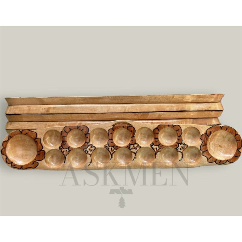 Sungka with shells | Wooden sungka Large (28.75 inches) | Shopee ...