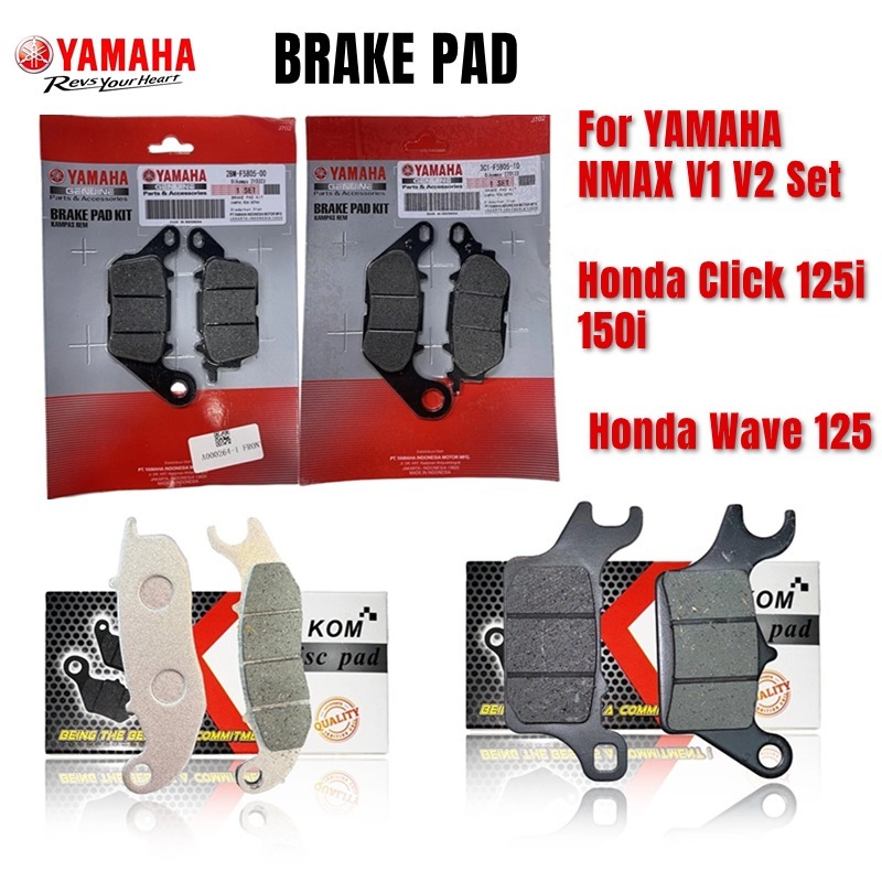 BRAKE PAD For YAMAHA NMAX V1 V2 Set / Honda Click 125i 150i / Honda ...