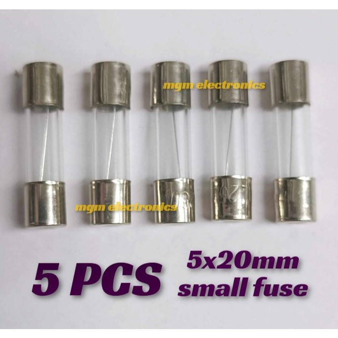 5PCS FUSE, QUICK BLOW GLASS FUSE 5X20MM 250V SMALL FUSE | Shopee ...