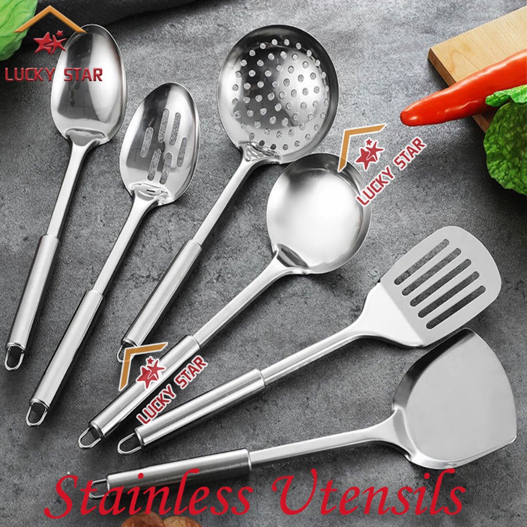 THLK Kitchen Utensils Stainless Steel Sandok Siansi Soup Ladle Skimmer ...